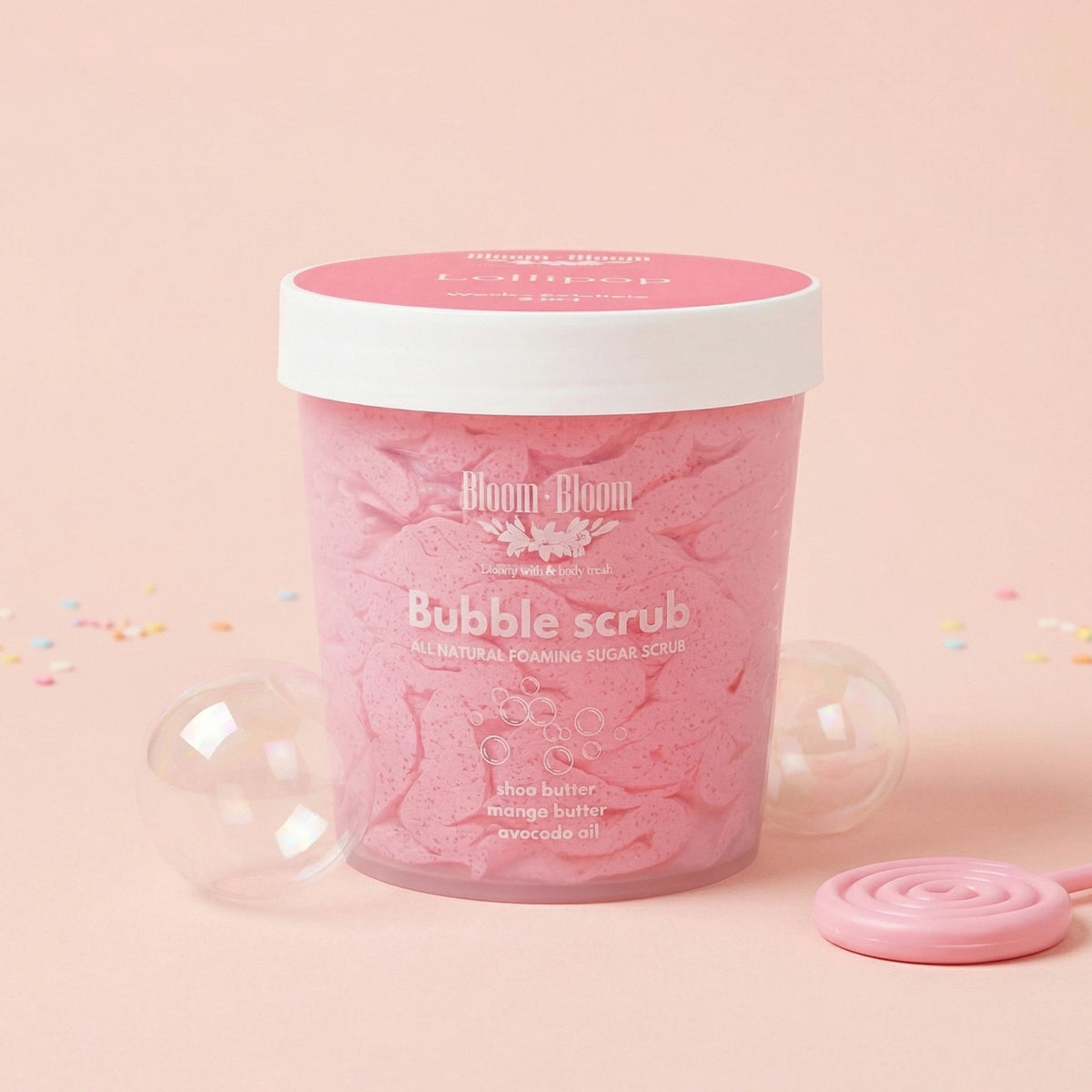 Bubble Scrub Lollipop 2 σε 1 Προϊόν – Bloom-Bloom Luxury Bath & Body treats